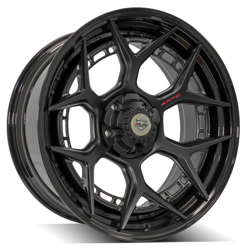 4Play Jeep Wrangler Forged Series 4PF6 Matte Black Center with Gloss ...