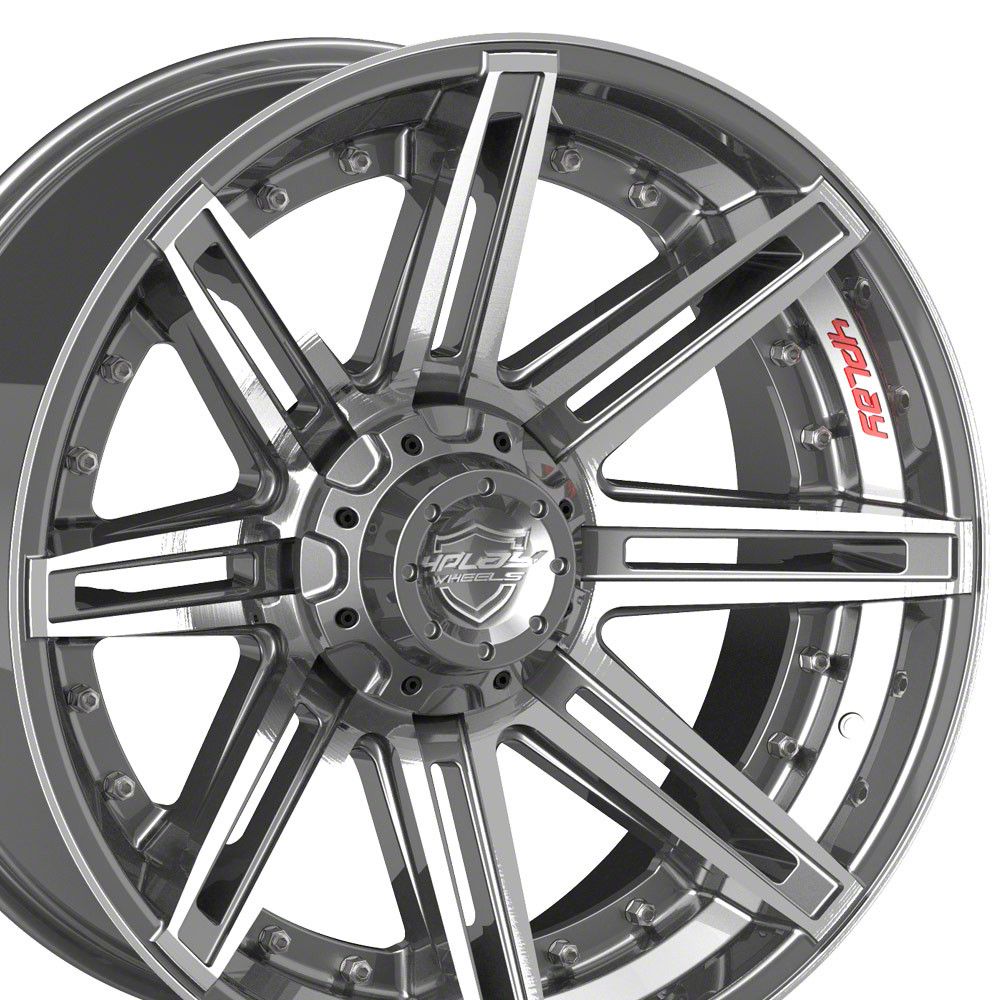 4Play Jeep Grand Cherokee 4P08 Brushed Gunmetal Wheel; 20x10; -24mm ...
