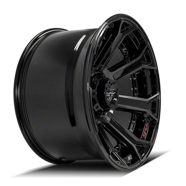 4Play Jeep Wrangler 4P70 Gloss Black with Brushed Face Wheel; 22x12 ...