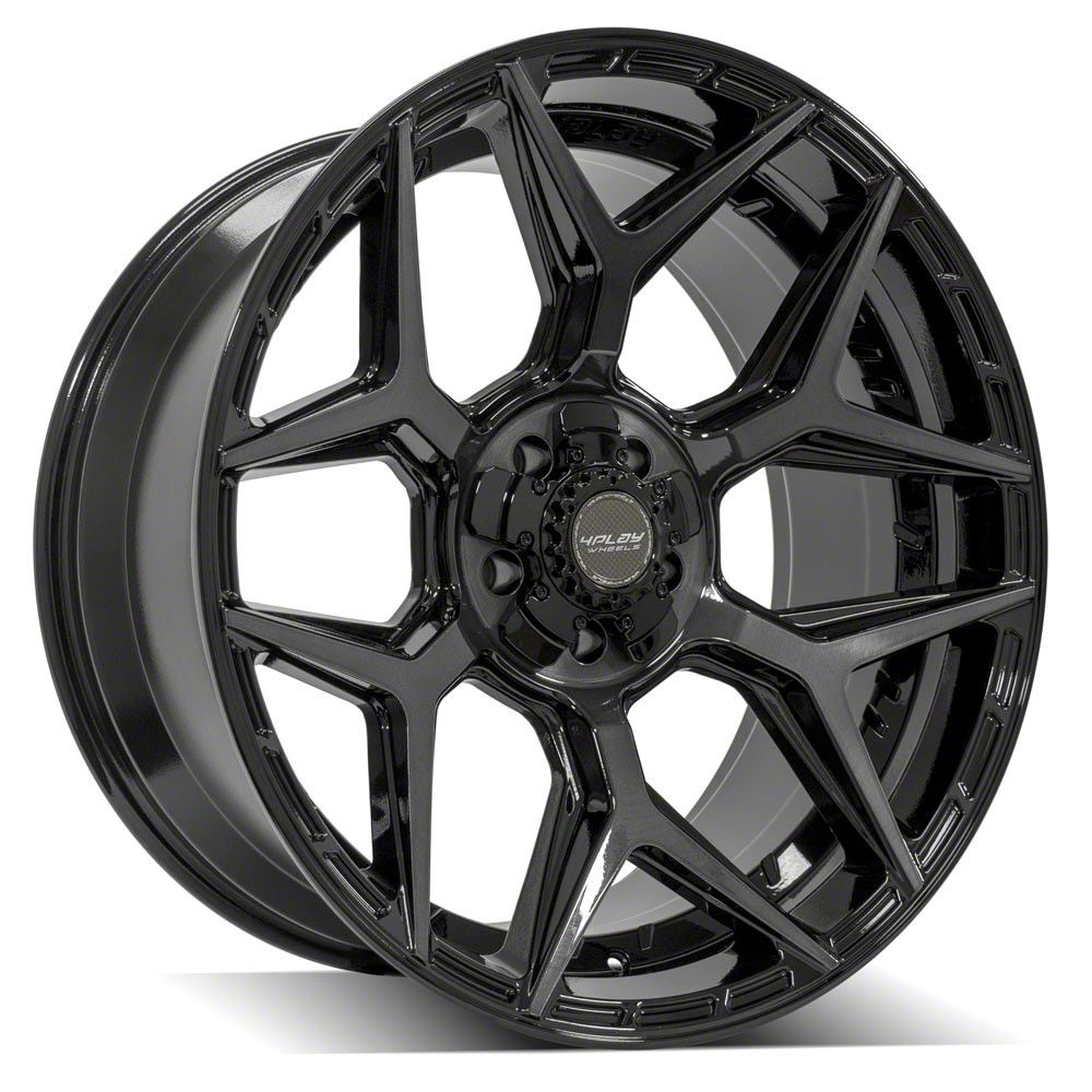 4Play Jeep Wrangler 4P06 Gloss Black with Brushed Face Wheel; 22x10 ...