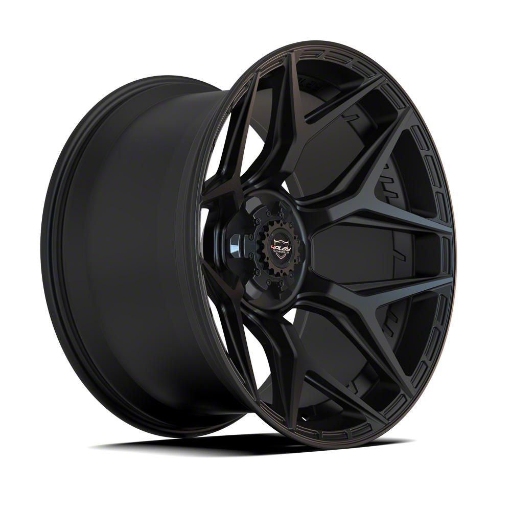 4Play Tacoma 4P06 Satin Black 6-Lug Wheel; 20x10; -18mm Offset 4P06-20100-6D55-18B1 (24-26 ...