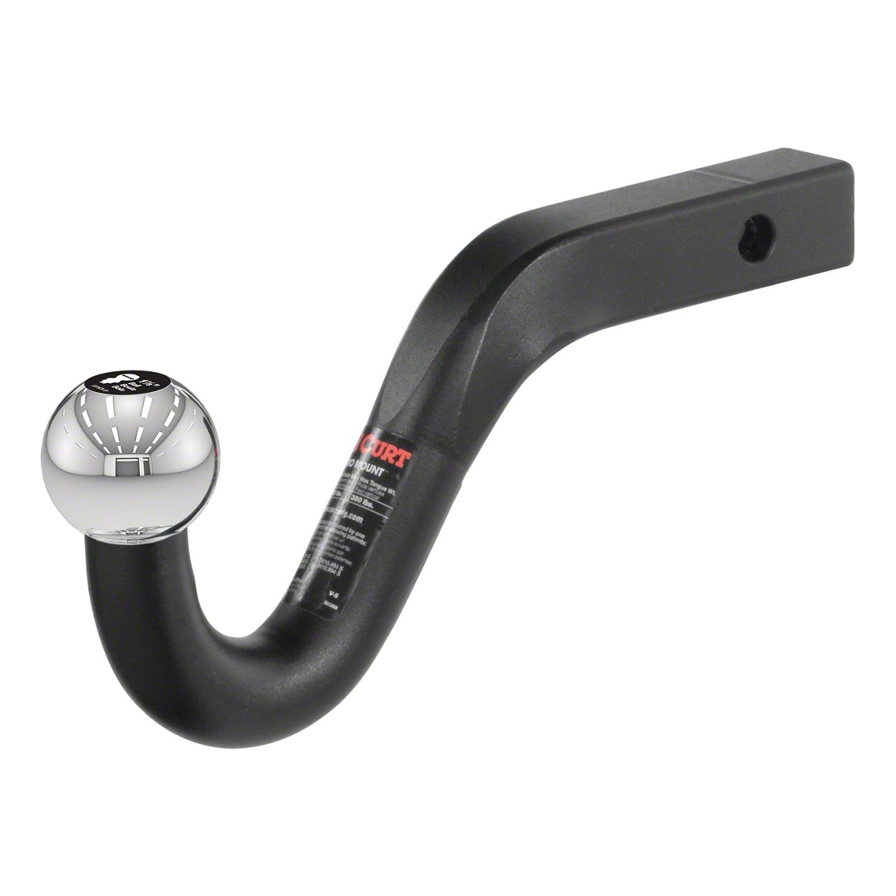 Toyota 4-Runner 1-1/4-Inch Receiver Hitch Euro Ball Mount with 1-7/8 ...