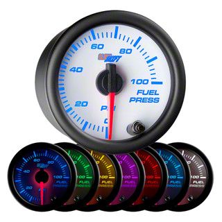 Toyota 4-Runner 100 PSI Fuel Pressure Gauge; White 7 Color (Universal ...