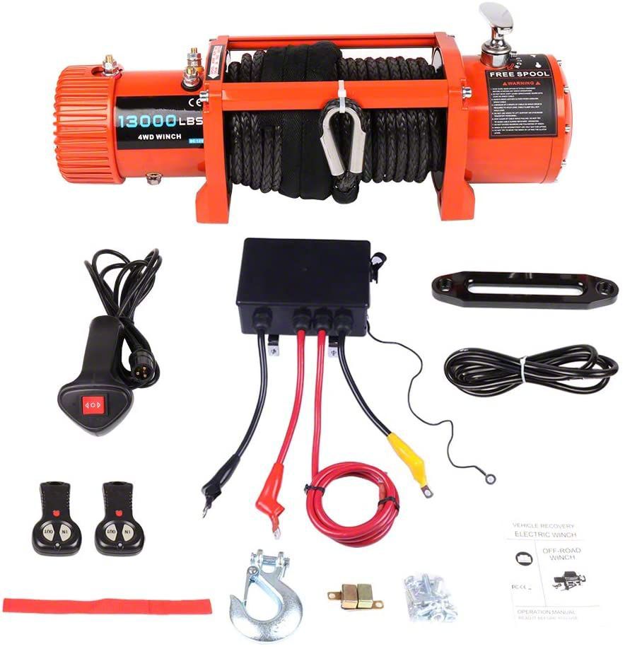 Toyota 4-Runner 13,000 lb. Electric Winch with Synthetic Rope ...