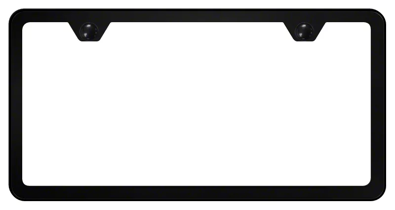 Toyota 4-Runner 2-Hole Slimline License Plate Frame; Black Powder ...