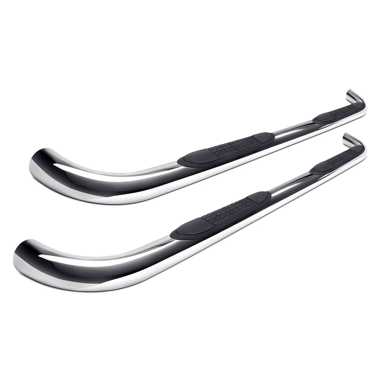 Toyota 4-Runner 3-Inch Round Side Step Bars; Stainless Steel (10-24 ...