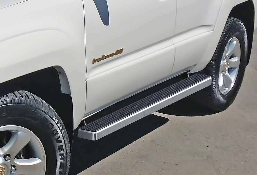 Toyota 4-Runner 4-Inch iStep Running Boards; Hairline Silver (03-09 ...