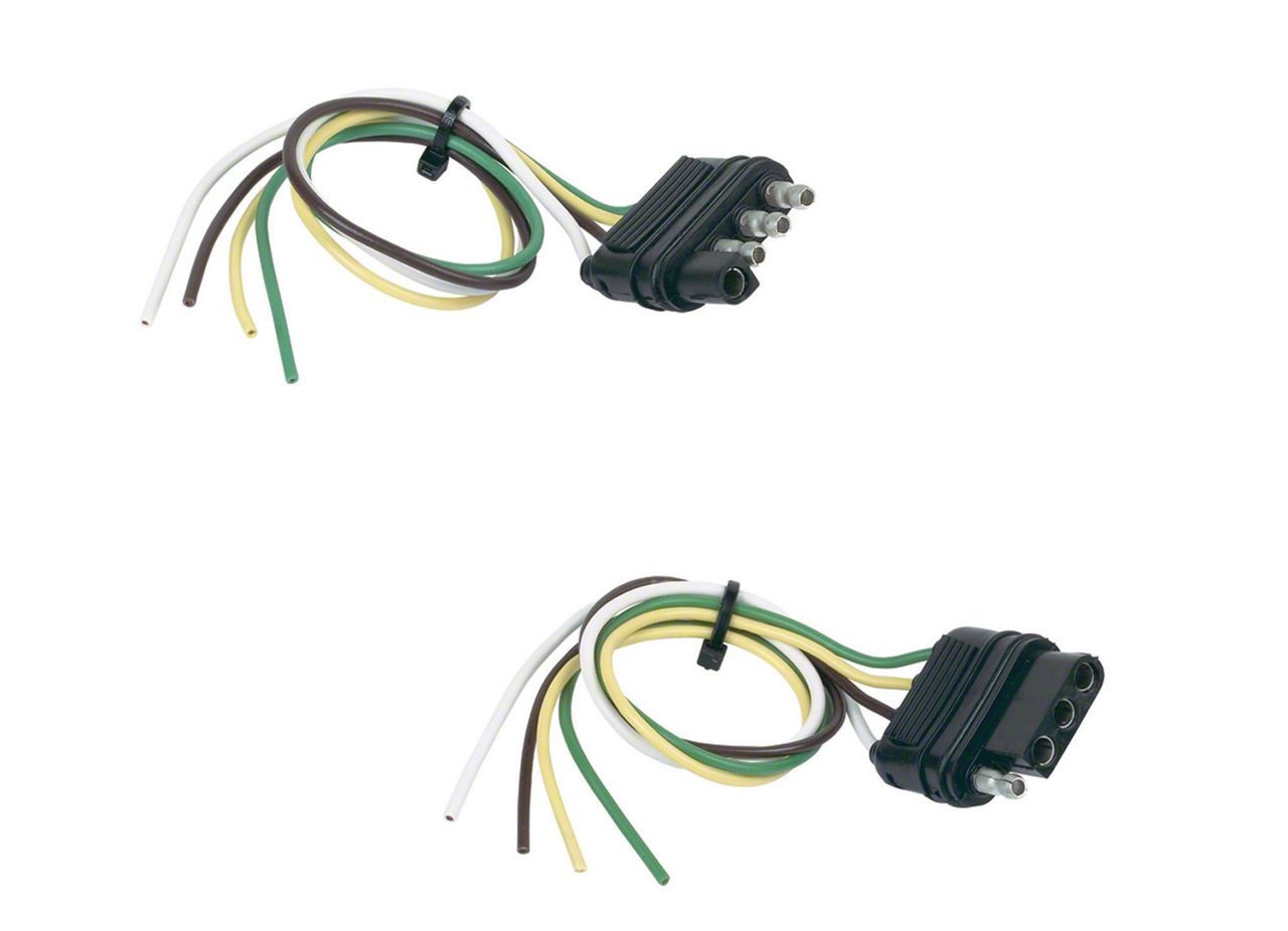 Toyota 4-Runner 4-Wire Flat Connector Set; 12-Inch Vehicle Side/12-Inch ...