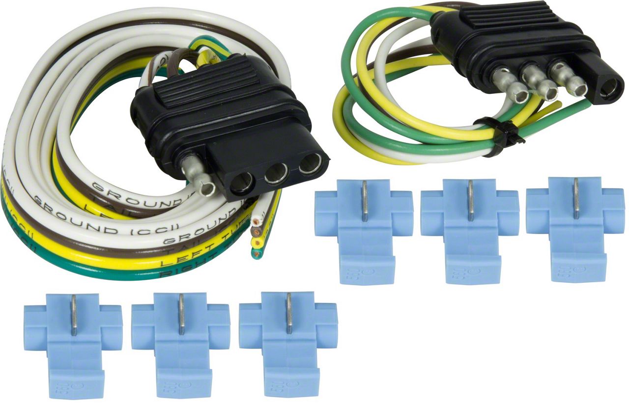 Toyota 4-Runner 4-Wire Flat Connector Set with Splice-In Connectors; 48 ...