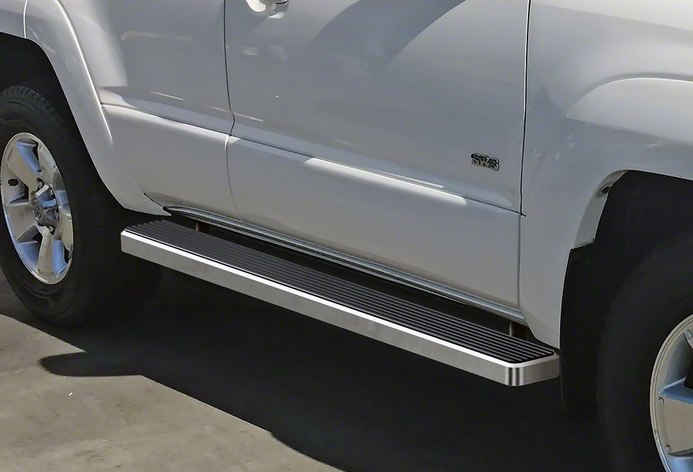 Toyota 4-Runner 5-Inch iStep SS Running Boards; Hairline Silver (03-09 ...