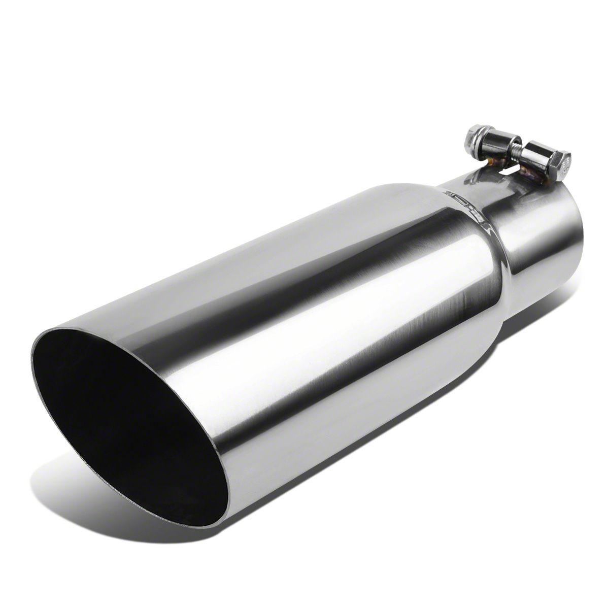 Toyota 4-Runner Angled Cut Round Exhaust Tip; 3.50-Inch; Polished (Fits ...