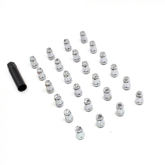 Toyota 4-Runner Chrome 6-Spline Lug Nut Kit; 12mm x 1.5; Set of 24 (03 ...