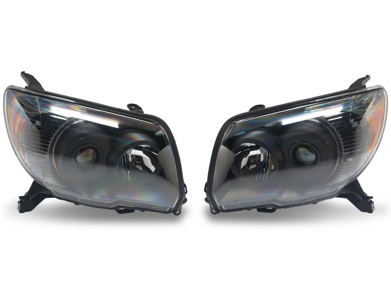 Toyota 4-Runner Crystal Headlights; Black Housing; Clear Lens (06-09 ...