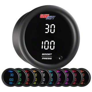 Toyota 4-Runner Digital Dual Boost/Vacuum and Pressure Gauge; Black 10 ...
