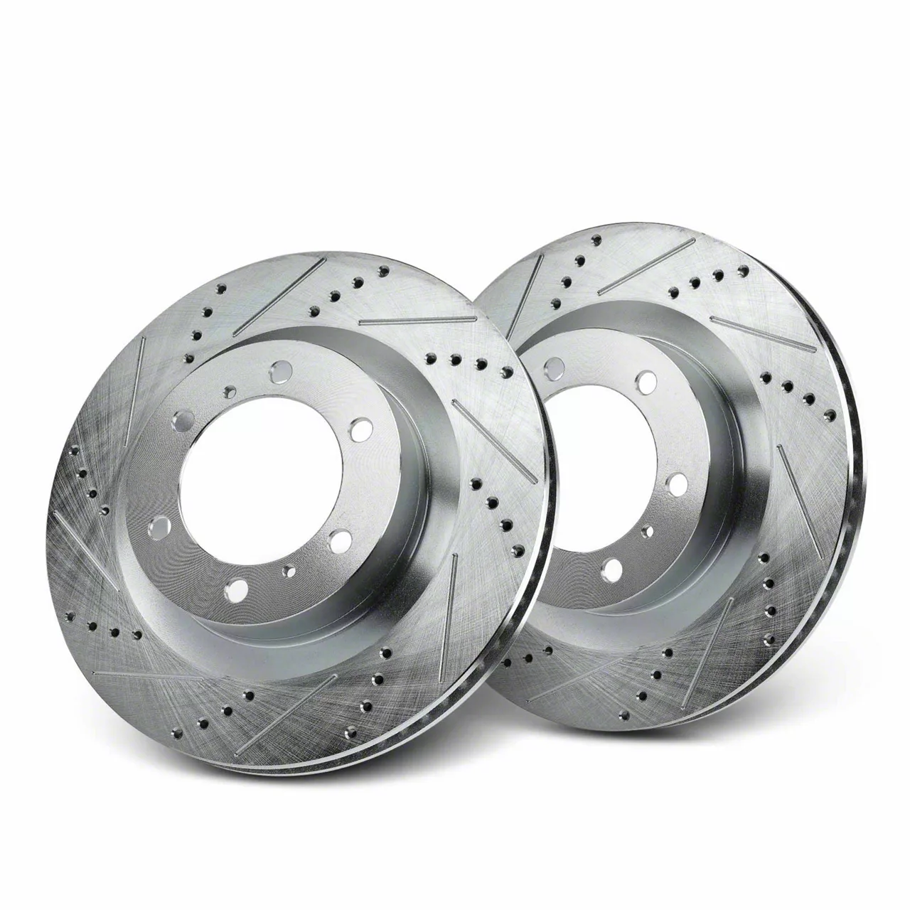 Toyota 4-Runner Drilled and Slotted 6-Lug Rotors; Front Pair (10-24 ...