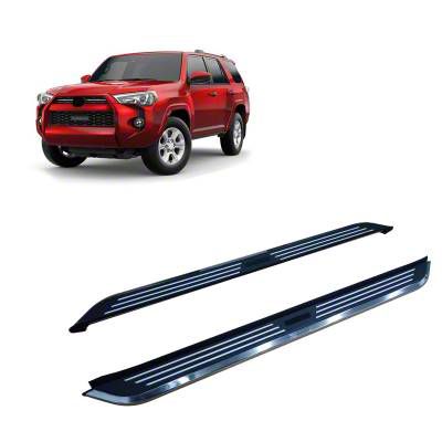 Toyota 4-Runner Pinnacle Running Boards; Black and Silver (14-20 ...