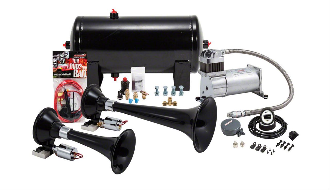 Toyota 4-Runner ProBlaster ABS Dual Train Horn System; Black (Universal ...