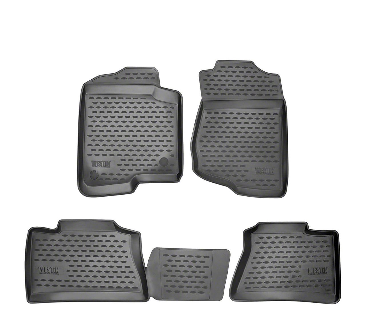 Toyota 4-Runner Profile Front and Second Row Floor Liners; Black (10-23 ...