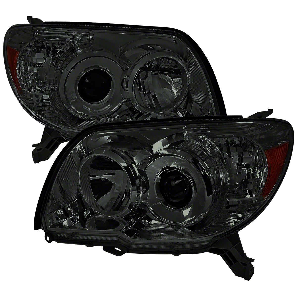 Toyota 4-Runner Projector Style Headlights; Chrome Housing; Smoked Len ...