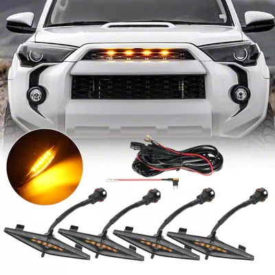 Toyota 4-Runner Raptor Style Grille Lights; Amber/White (14-19 4Runner ...