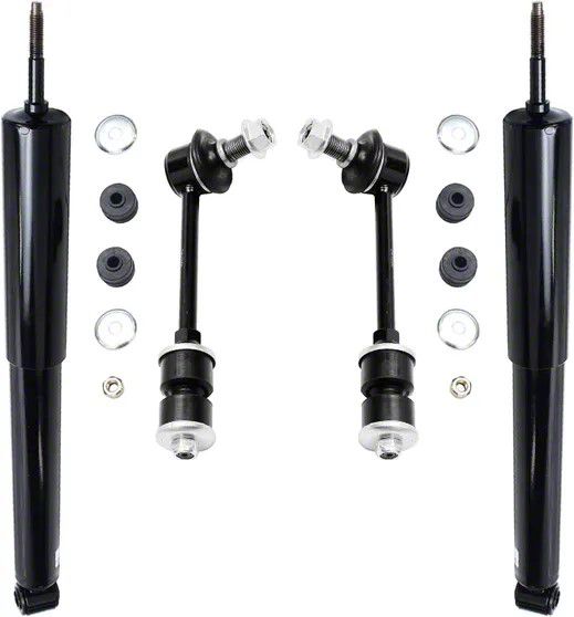 Toyota 4-Runner Rear Shocks with Sway Bar Links (03-24 4Runner w/o KDSS ...