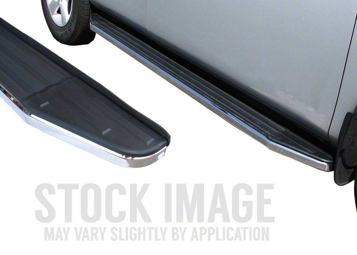 Toyota 4-Runner STX100 Running Boards; Black with Stainless Steel Trim ...