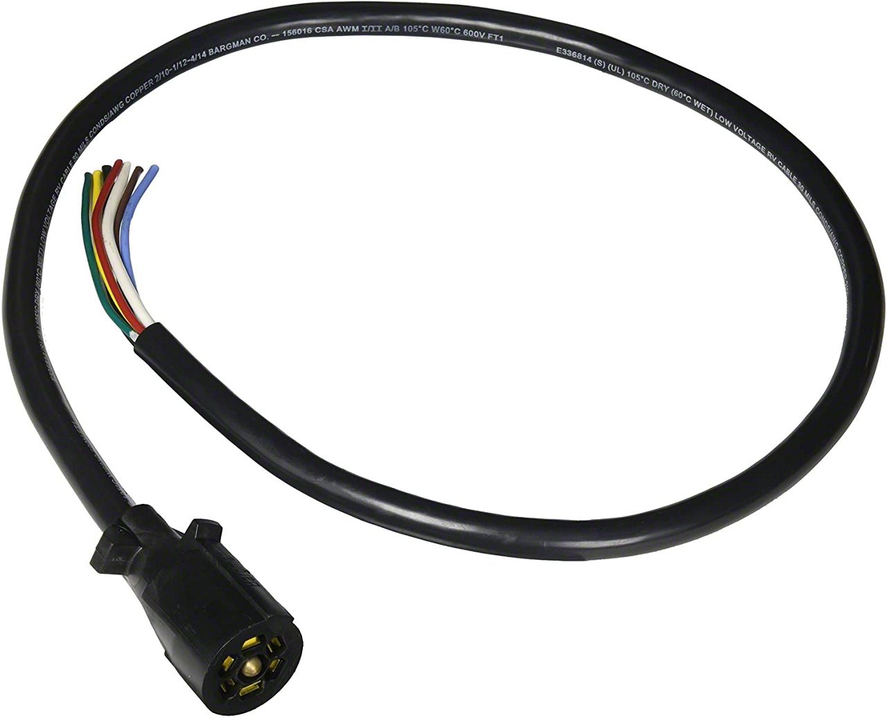 Toyota 4-Runner Trailer Wiring Adapter Connector; 7-Way Molded Trailer ...