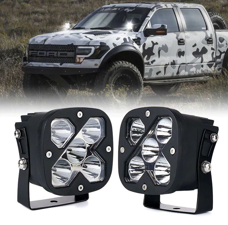 Toyota 4-Runner X-Beam Series 3-Inch LED Light Pods; Clear (Universal ...