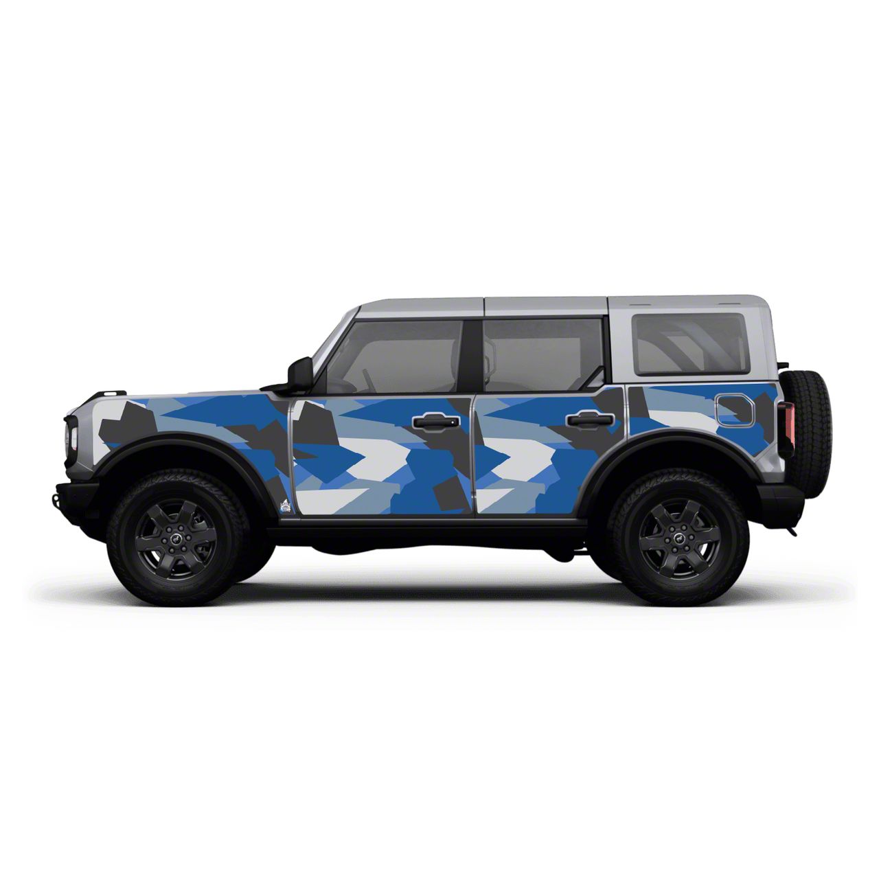 4x4 Attitude Bronco Action Shield Body Armor; Blue Splinter Camo ...