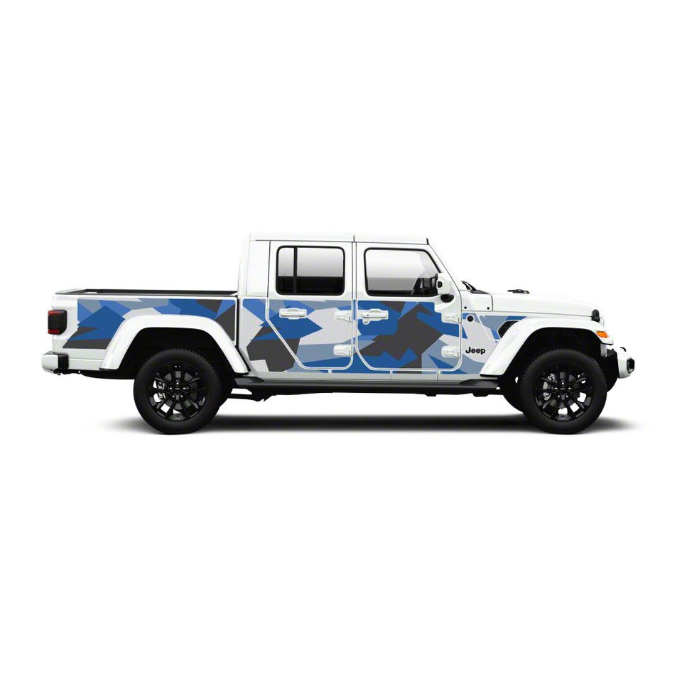 4x4 Attitude Jeep Gladiator Action Shield Body Armor; Blue Splinter ...