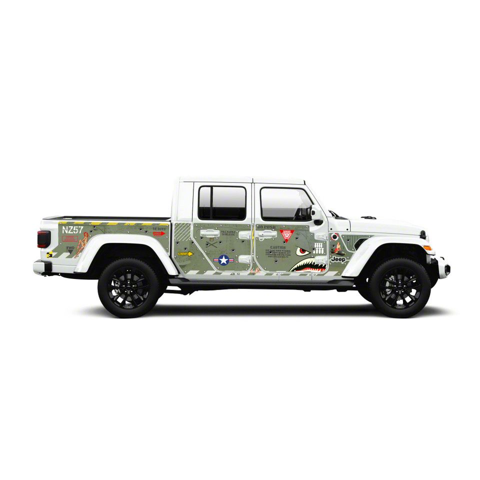 4x4 Attitude Jeep Gladiator Action Shield Body Armor; Green Bomber ...