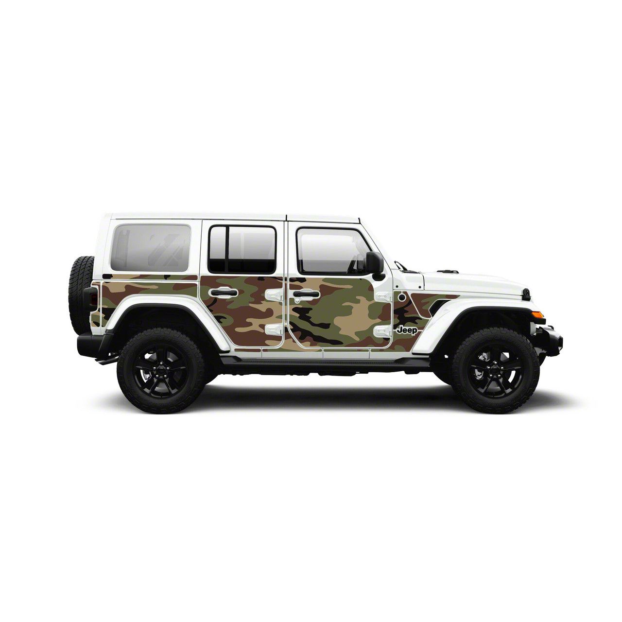 4x4 Attitude Jeep Wrangler Action Shield Body Armor; Army Camo ...