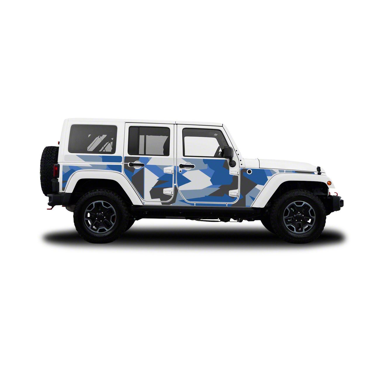 4x4 Attitude Jeep Wrangler Action Shield Body Armor; Blue Splinter Camo ...