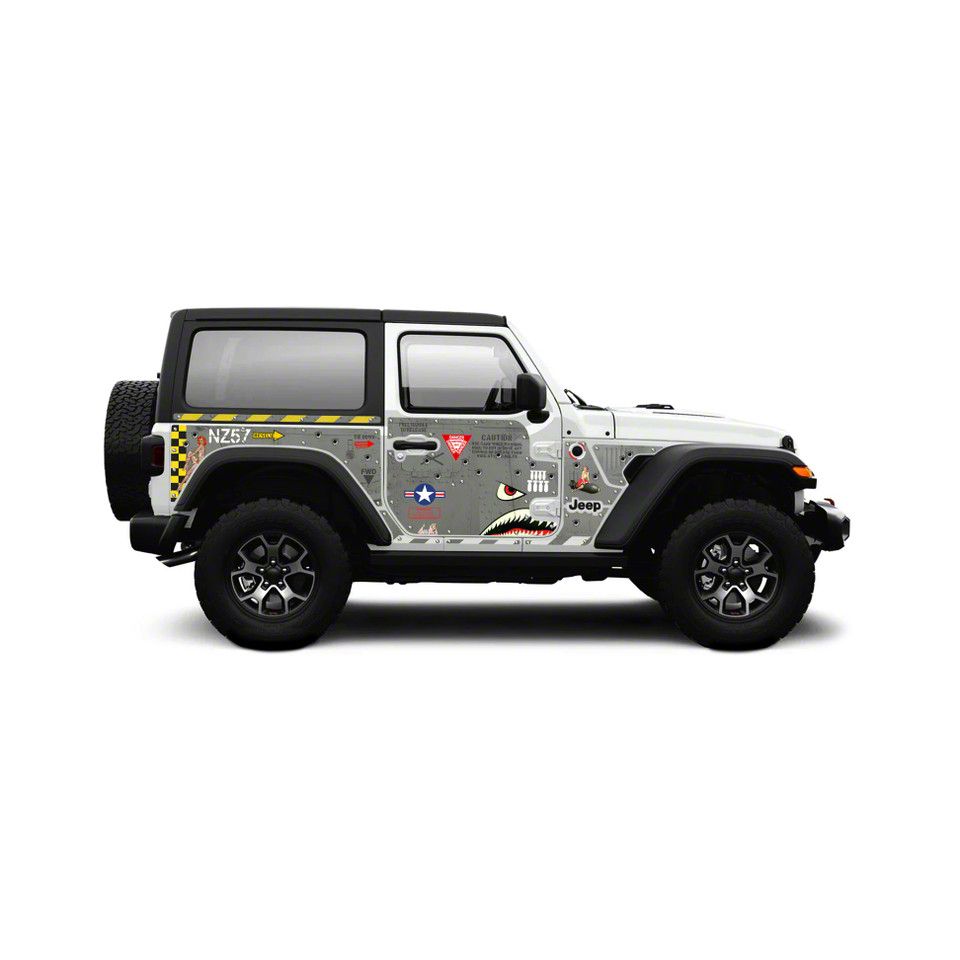 4x4 Attitude Jeep Wrangler Action Shield Body Armor; Grey Bomber ASBOMGREYJL2 (18-26 Jeep ...