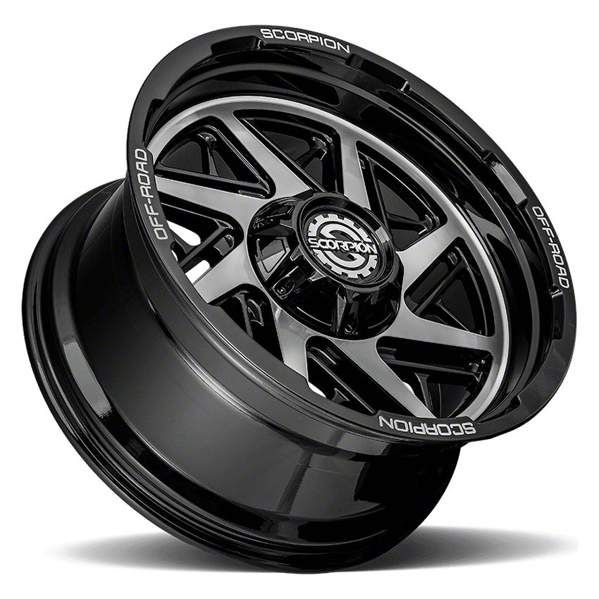 Scorpion Titan XD Demolition Black Machined 6-Lug Wheel; 20x10; -19mm ...