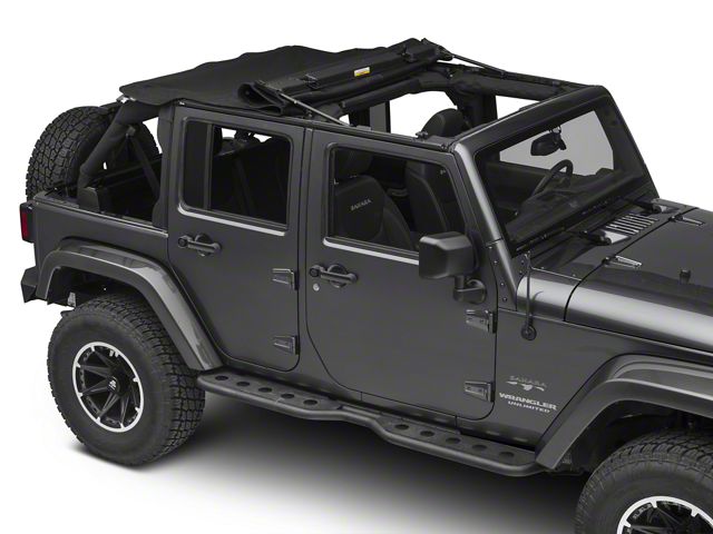 Bestop Jeep Wrangler Trektop NX Soft Top; Black Twill 56853 Bestop Jeep Wrangler Trektop NX Soft Top; Black Twill 56853