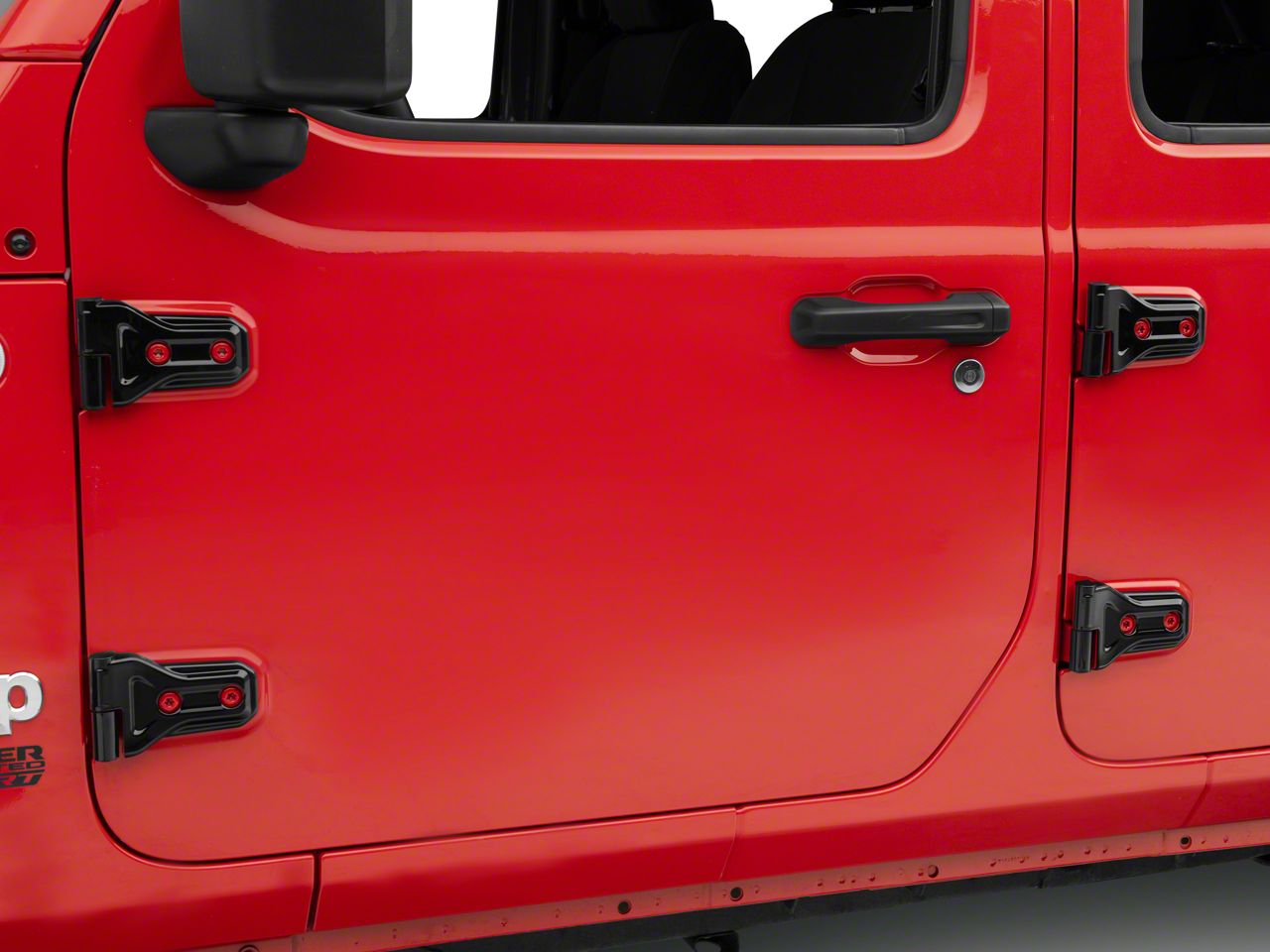 RedRock Exterior Door Hinge Covers Black 18 24 Jeep Wrangler JL