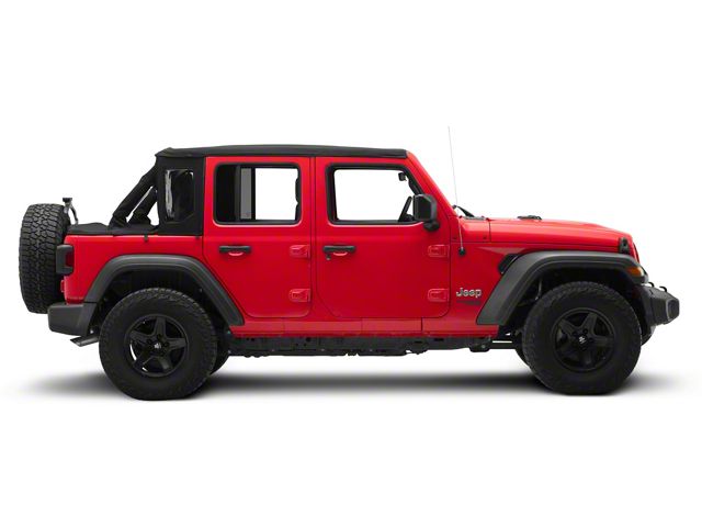 Bestop Jeep Wrangler Trektop Halftop; Black Twill 53902-17 Bestop Jeep Wrangler Trektop Halftop; Black Twill 53902-17