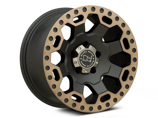 Black Rhino Jeep Gladiator Warlord Matte Black with Machined Black Rhino Jeep Gladiator Warlord Matte Black with Machined