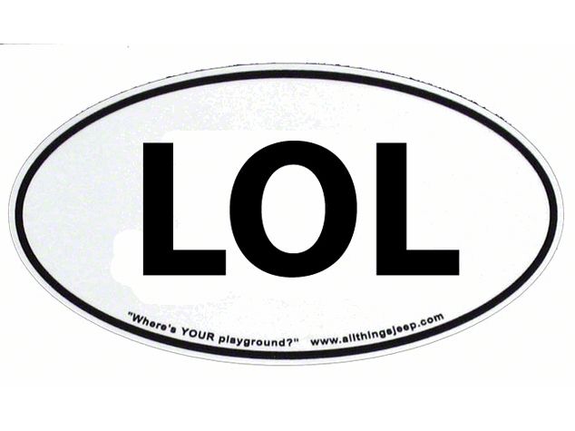 SEC10 Jeep Wrangler LOL Euro-Style Oval Decal ATJ30945