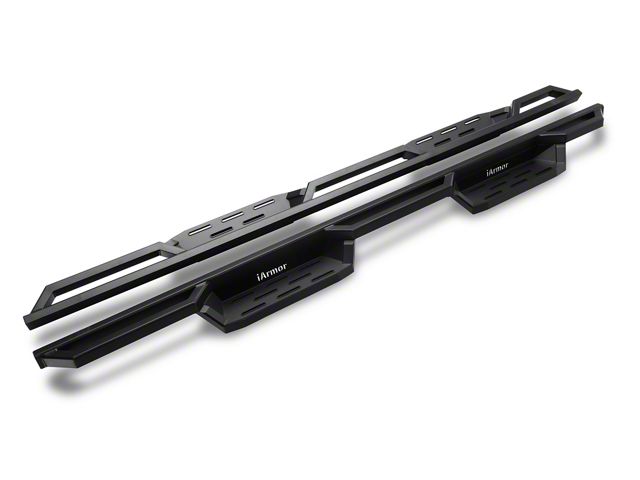 Tundra Square Tube Drop Style Nerf Side Step Bars; Matte Tundra Square Tube Drop Style Nerf Side Step Bars; Matte