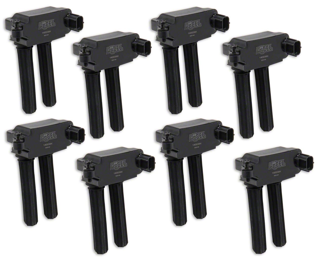 Accel Jeep Grand Cherokee SuperCoil Ignition Coils; Black; 8-Pack ...