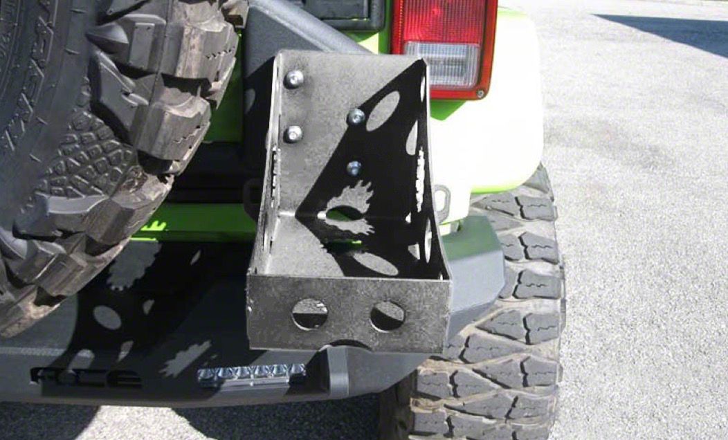 Jeep Wrangler Pro Series Rear Bumper Jerry Can Holder Kit; Bare Metal ...