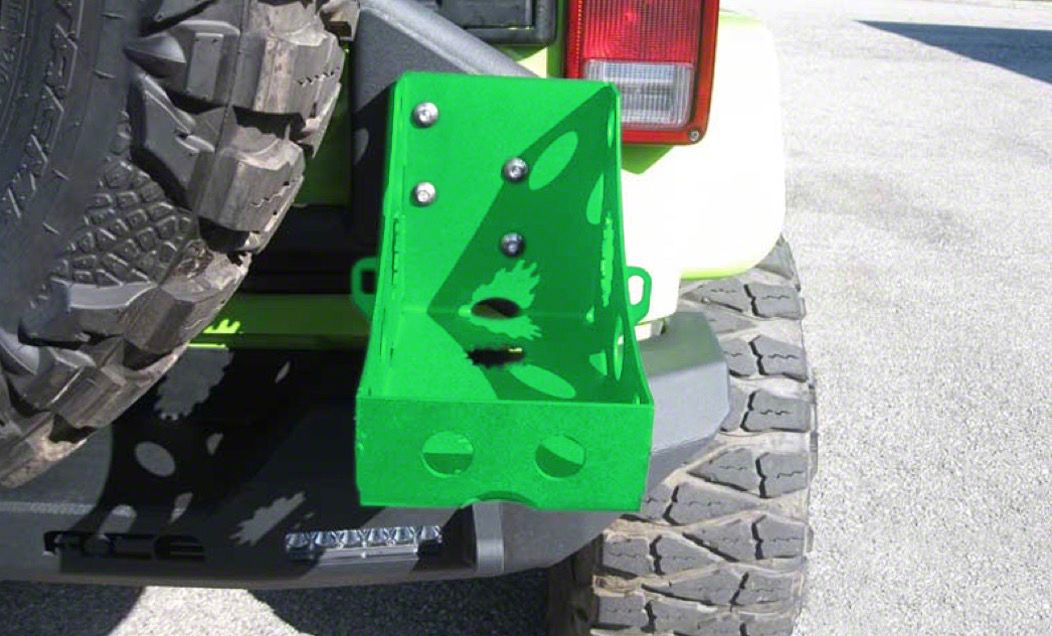 Jeep Wrangler Pro Series Rear Bumper Jerry Can Holder Kit; Neon Green ...