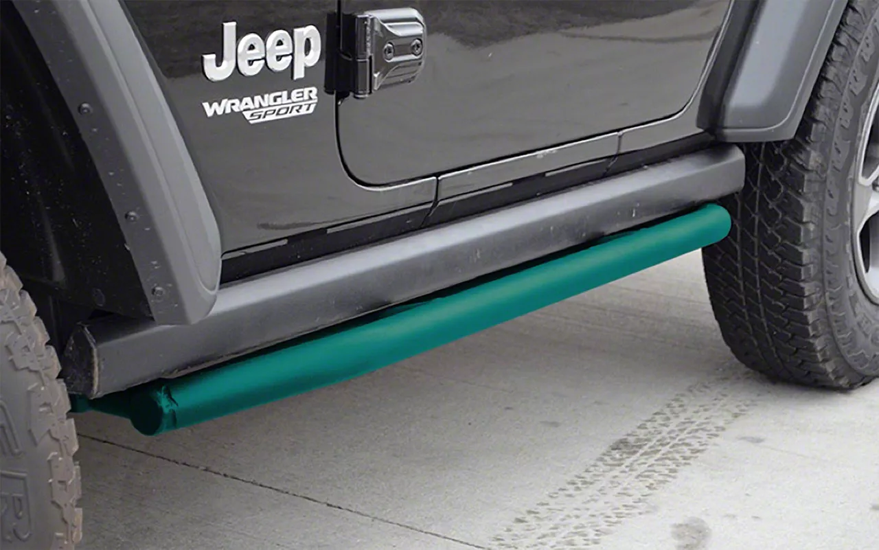Jeep Wrangler Rock Sliders; Teal (18-25 Jeep Wrangler JL 2-Door) - Free ...