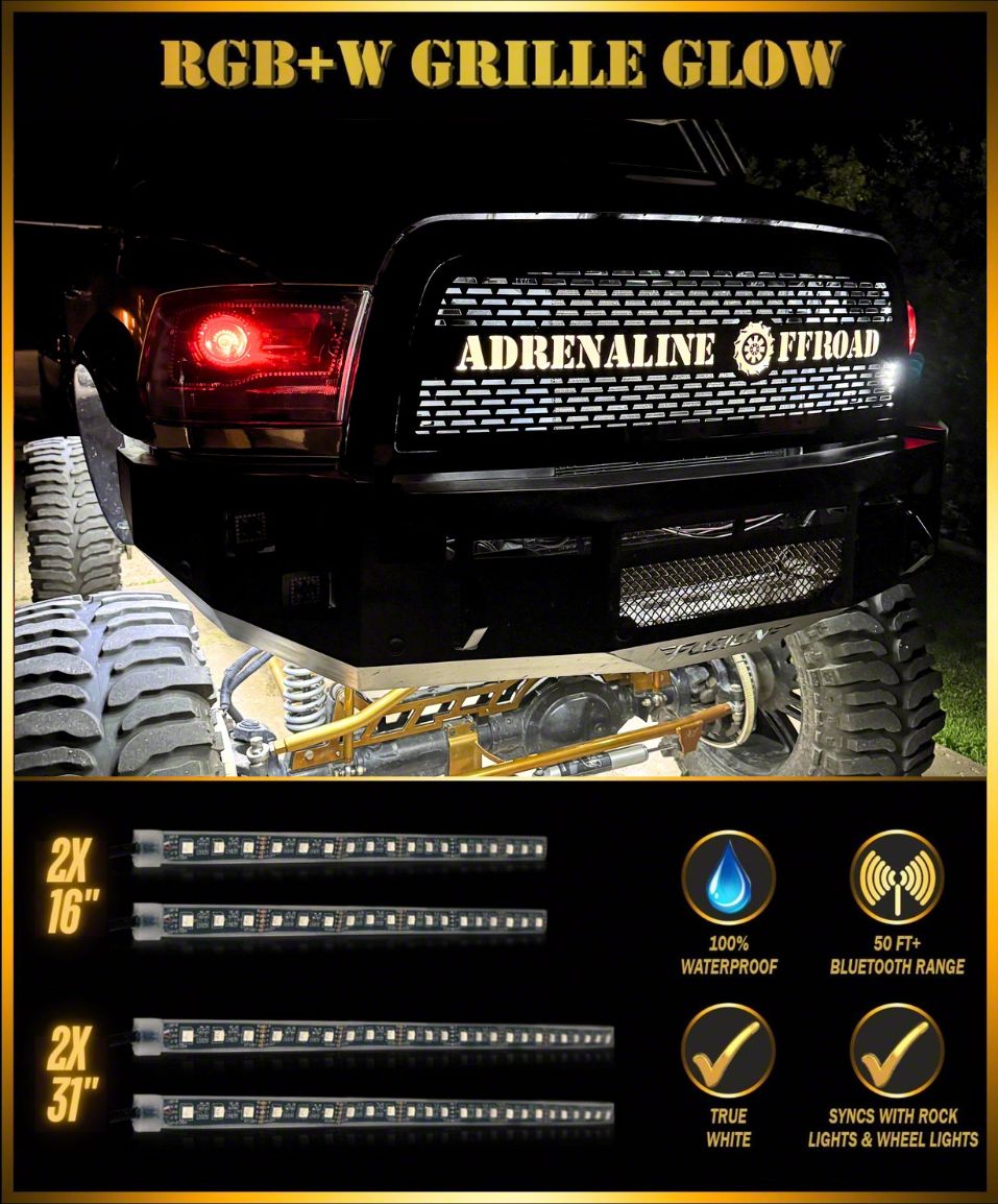 Adrenaline Offroad Tundra RGB+W Grille Glow Kit RGBWGRILLE-13 ...