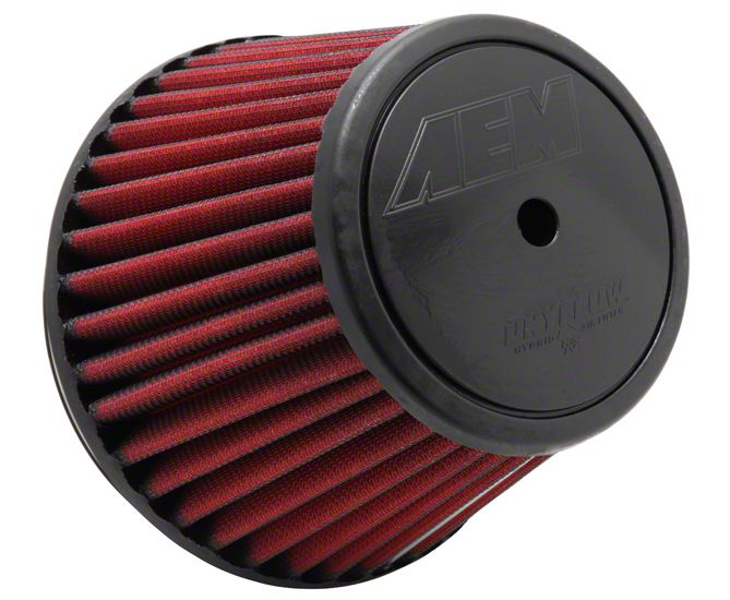 AEM Induction Jeep Wrangler DryFlow Air Filter; 6-Inch Inlet / 5-Inch ...