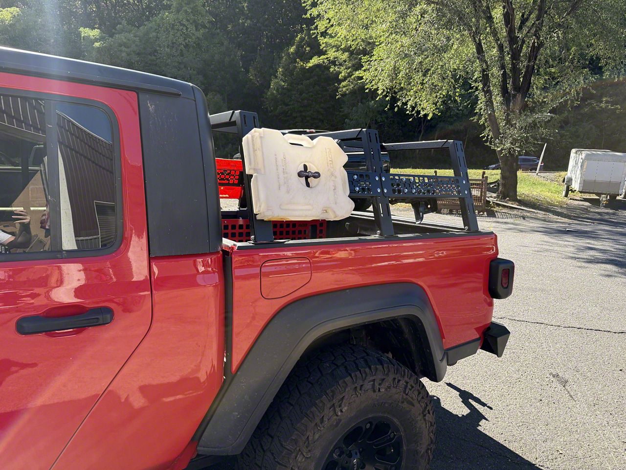 Affordable Offroad Jeep Gladiator Adjustable Overland Rack; White 400 ...