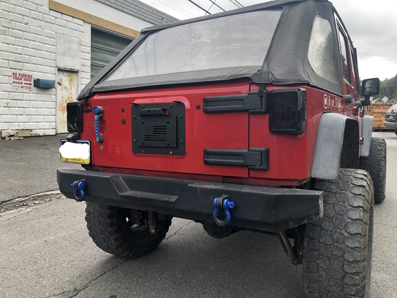 Affordable Offroad Jeep Wrangler Full Size Rear Bumper; Black 200-4008 ...