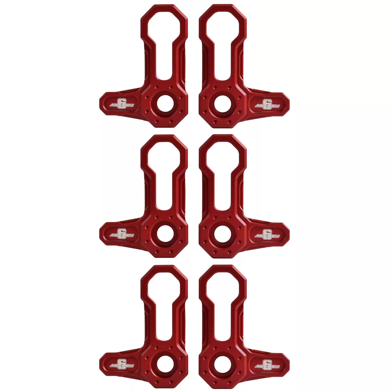 Agency 6 Jeep Wrangler Billet Aluminum Freedom Top Locks; Red; Set of 6 ...